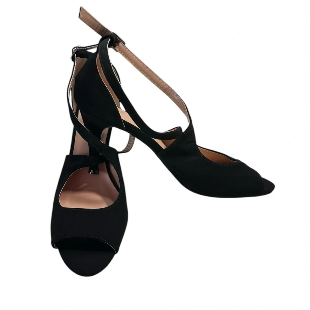 Shoes | Elegant Black Womens Strappy High Heel Shoes Size 8 Nwot | Poshmark